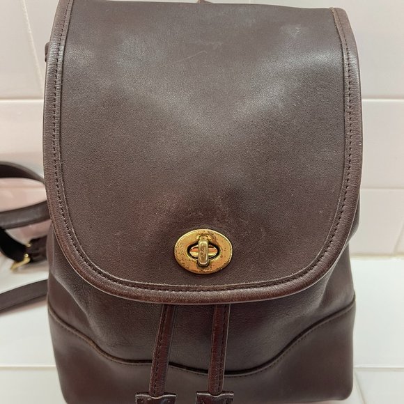 Coach | Bags | Vintage Coach Brown Leather Small Backpack | Poshmark